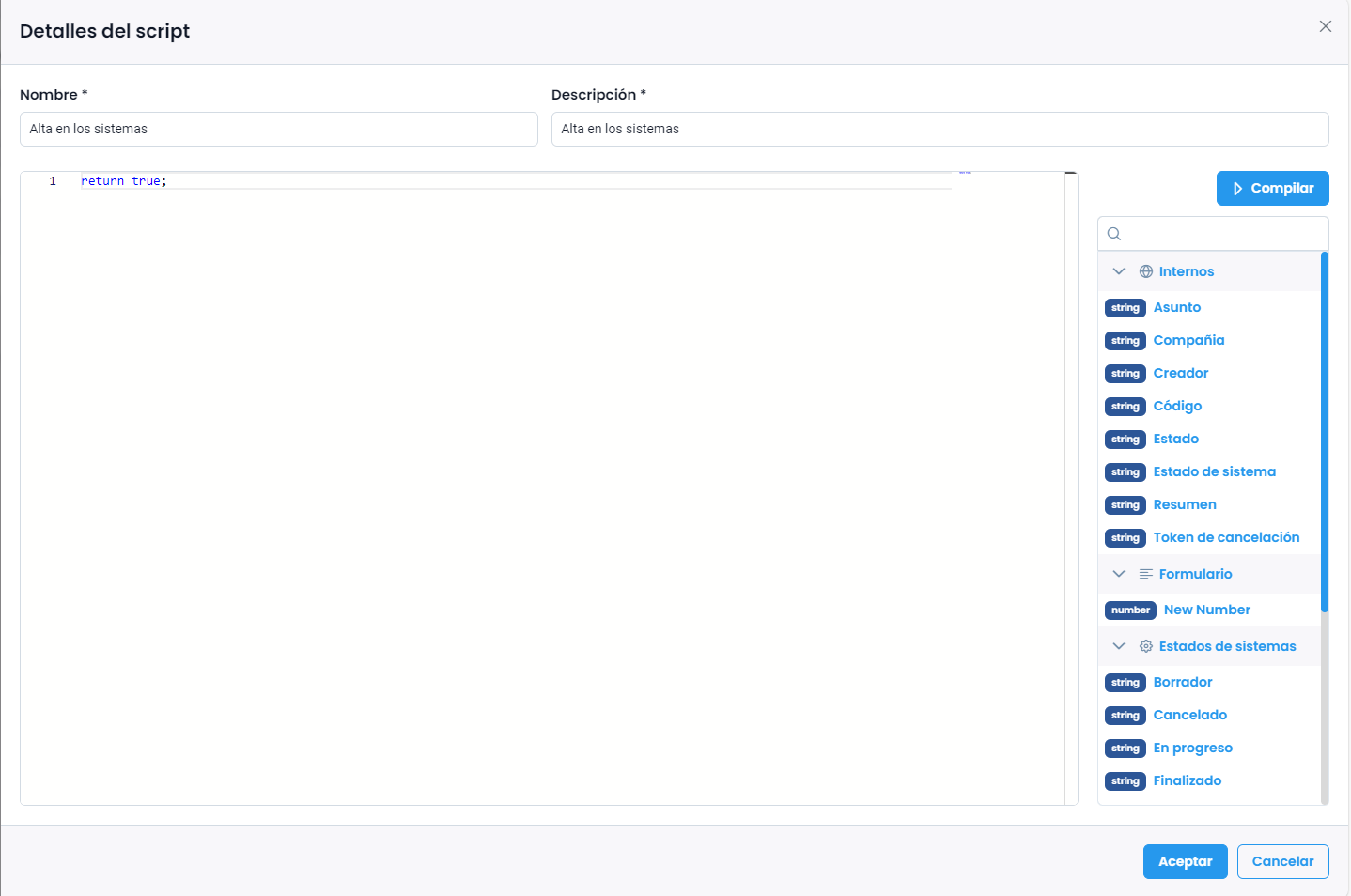 Creando un script en Process Builder » Modela