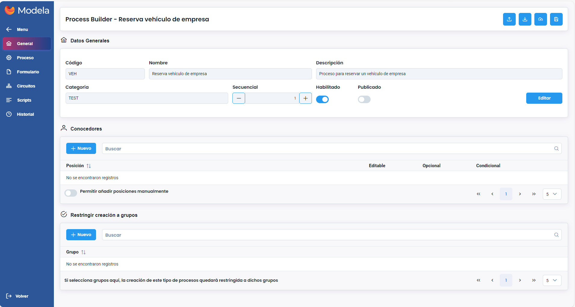 Introducción a Process Builder » Modela